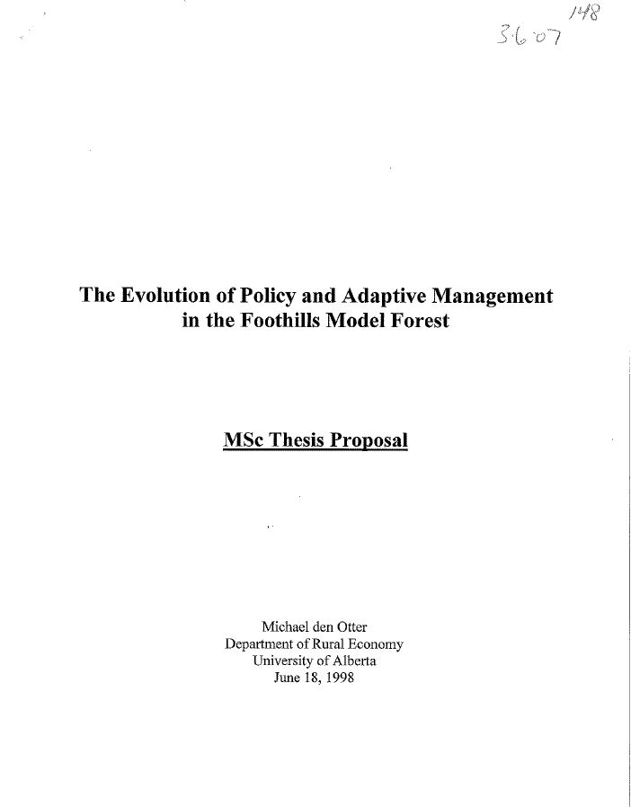 The evolution of policy and adaptive management in the Foothills Model ...