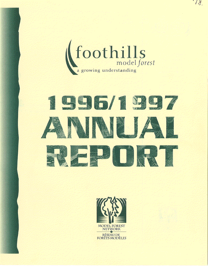 Foothills Model Forest 1996–1997 Annual Report - fRI Research