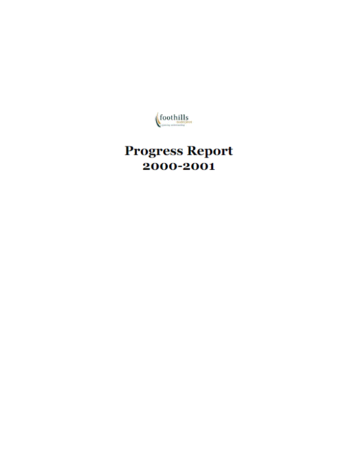 Foothills Model Forest 2000–2001 Annual Report - fRI Research