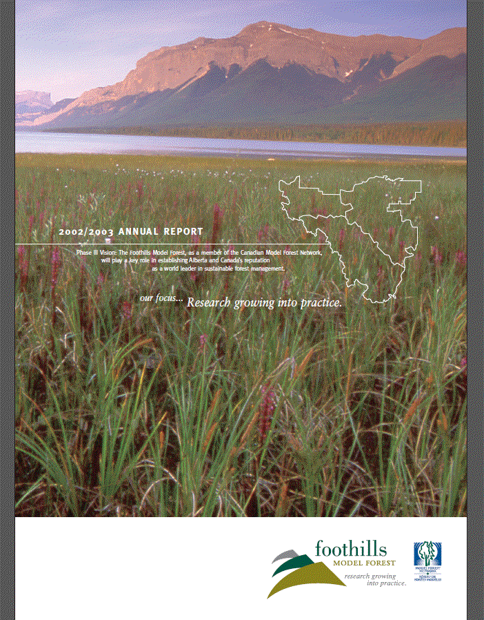 Foothills Model Forest 2002–2003 Annual Report - fRI Research