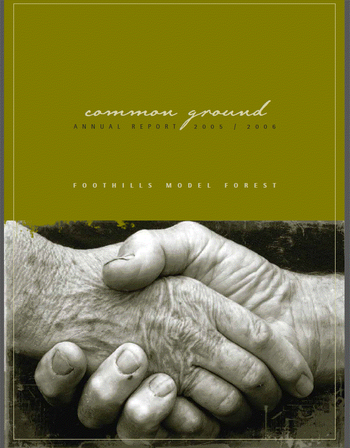 Foothills Model Forest 2005–2006 Annual Report: Common Ground - fRI ...