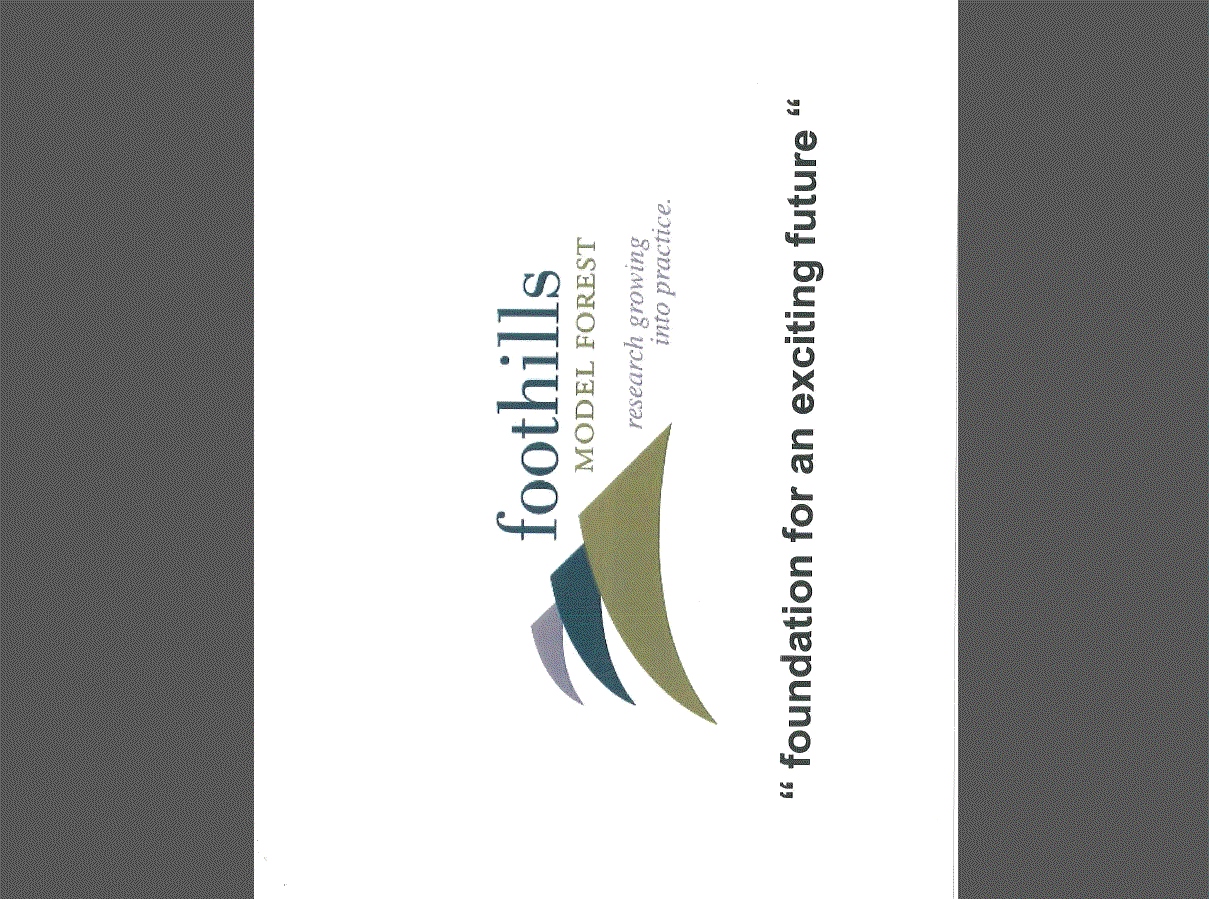 Foothills Model Forest "foundation for an exciting future" - fRI Research