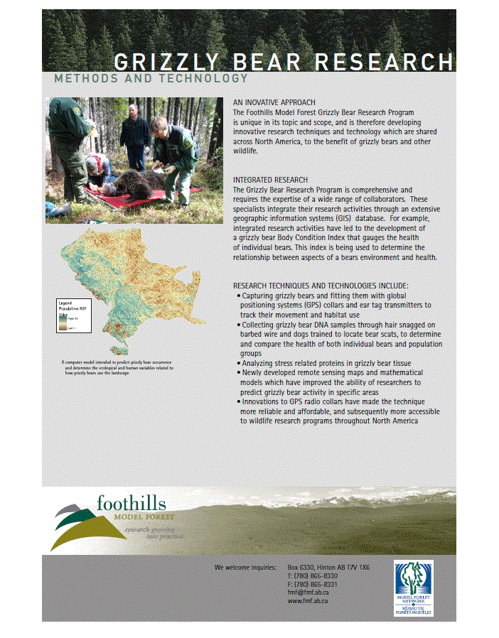 Grizzly bear research: Methods and technology - fRI Research