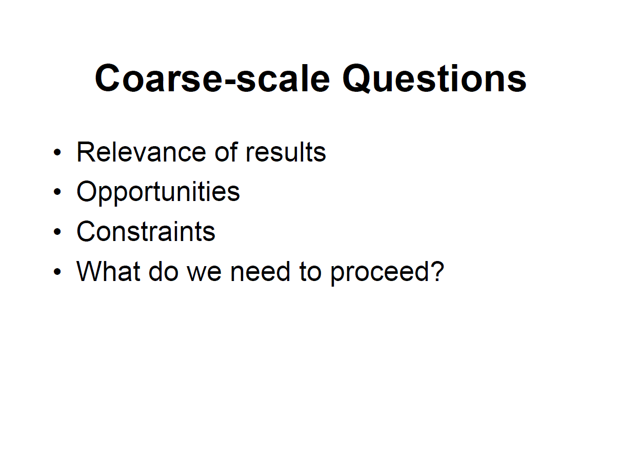 Coarse-scale questions - fRI Research