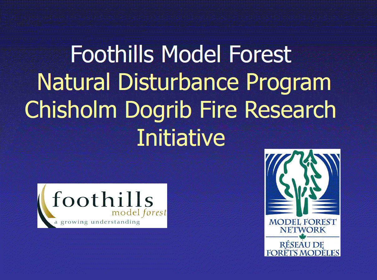 Foothills Model Forest: Natural Disturbance Program and Chisholm Dogrib ...